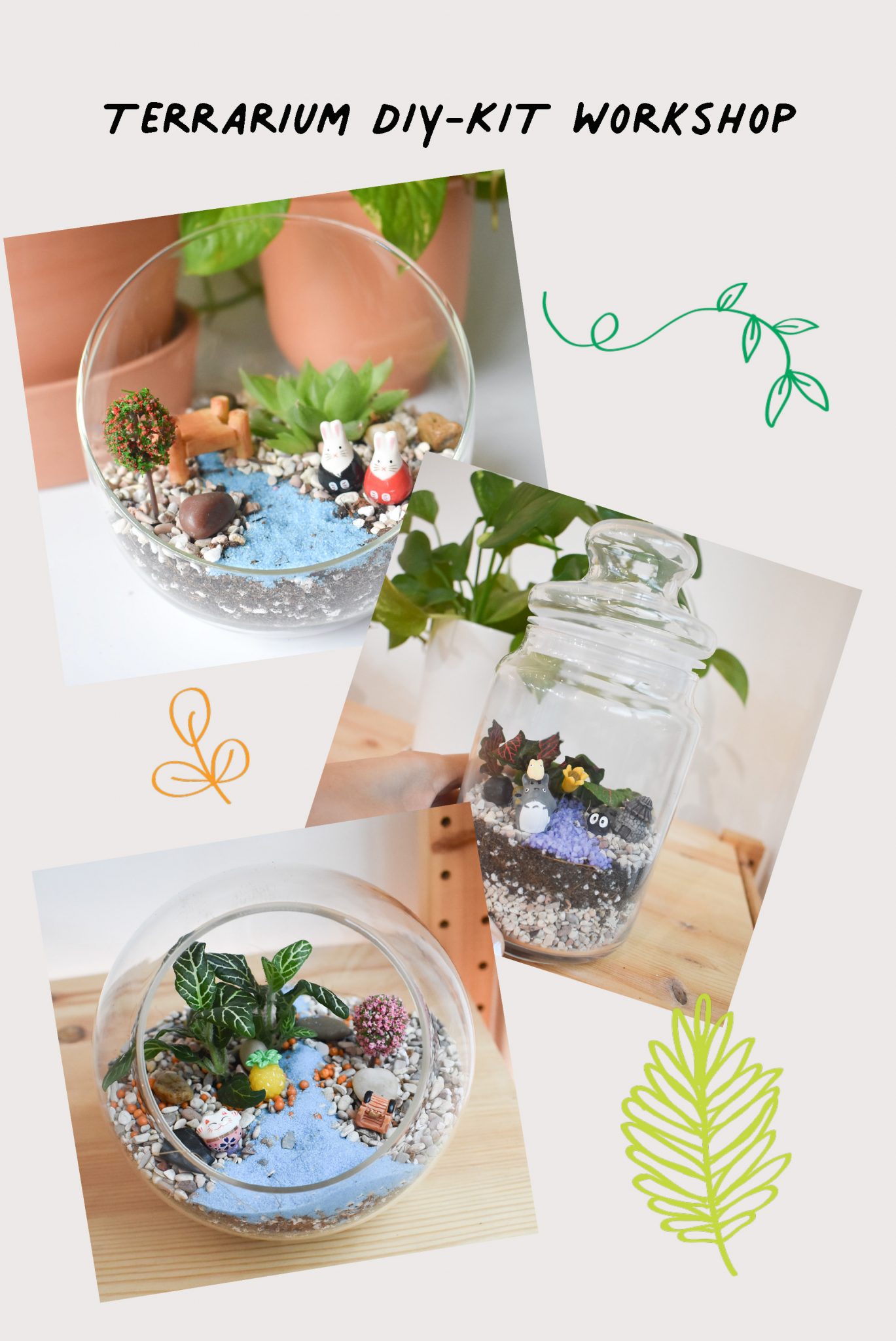 BUDGET option: Terrariums DIY-kit Workshop (on request basis ...